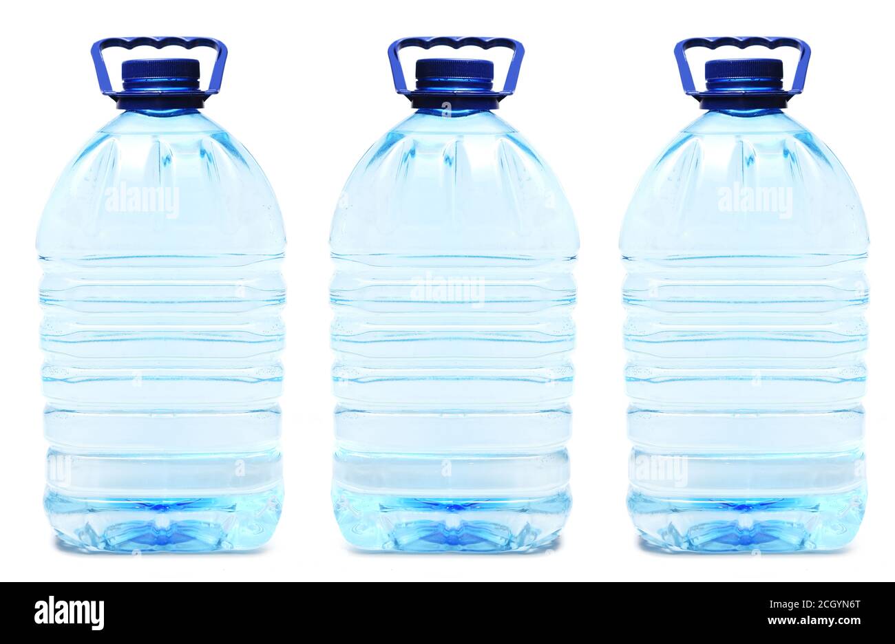 Plastic bottles with clean drink water. Water in polypropylene ...