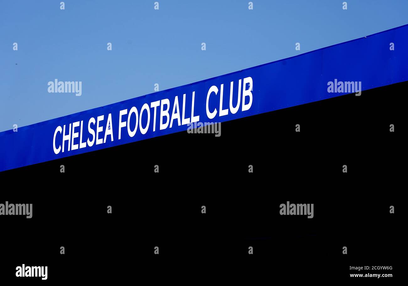 A general view of Chelsea Football Club signage during the Barclays FA ...