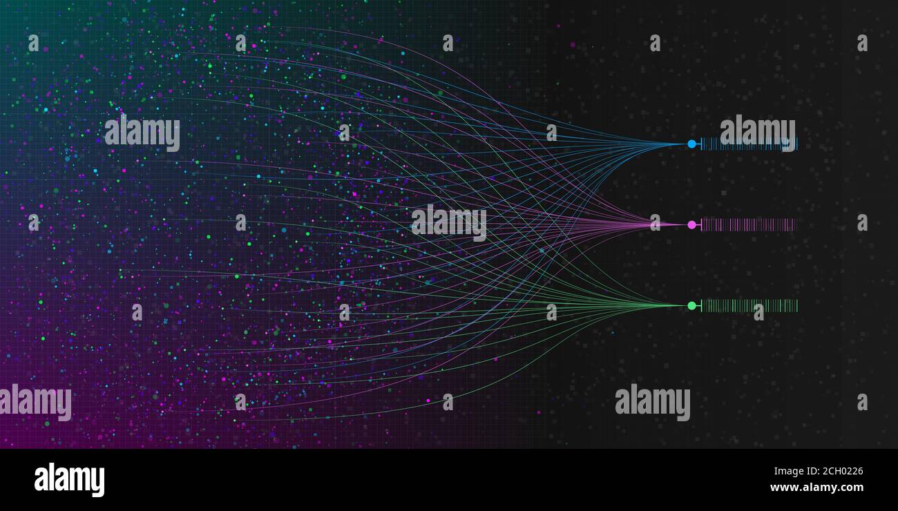 Big Data Visualization Illustration Of Information Sorting Process