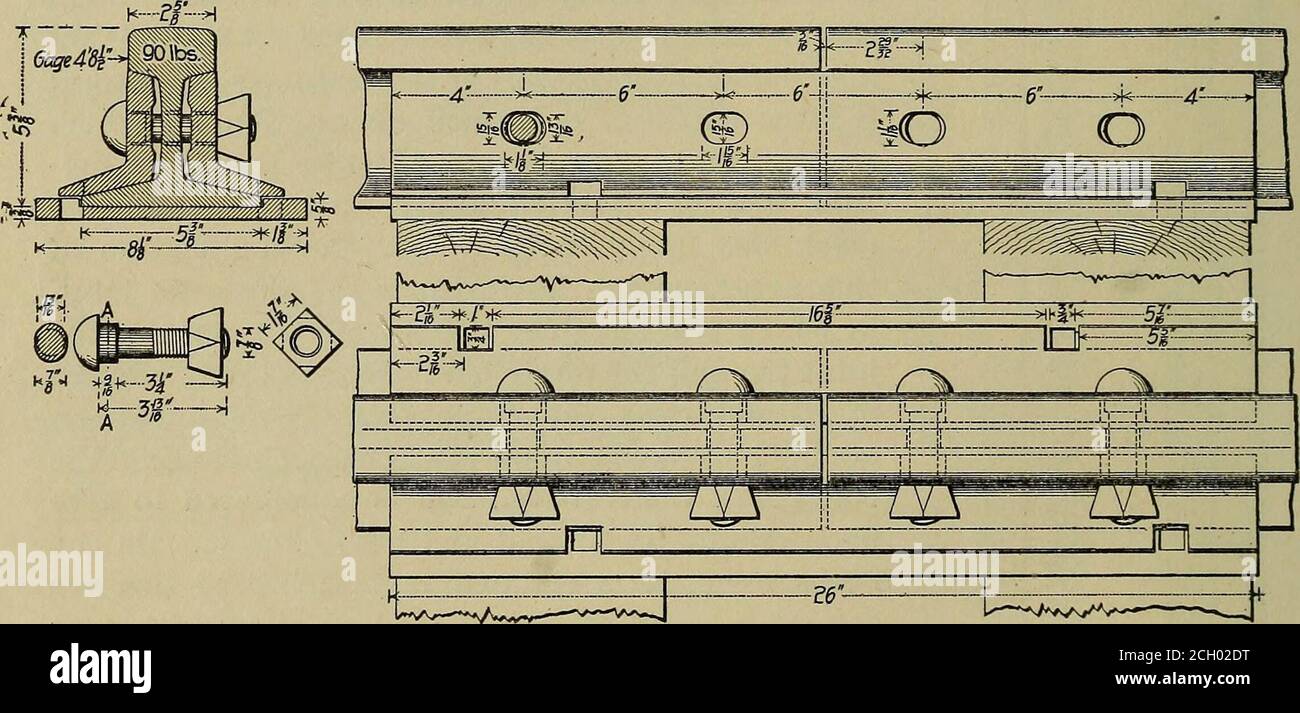 . Railway track and track work . joint is coming more and more into ...