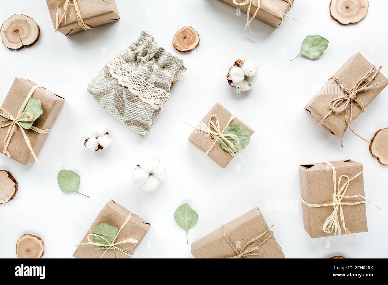 christmas toys and craft boxes. creative arrangement frame of craft ...