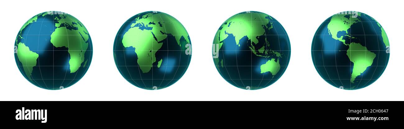 World map, Earth - all continents - 3D illustration Stock Photo - Alamy