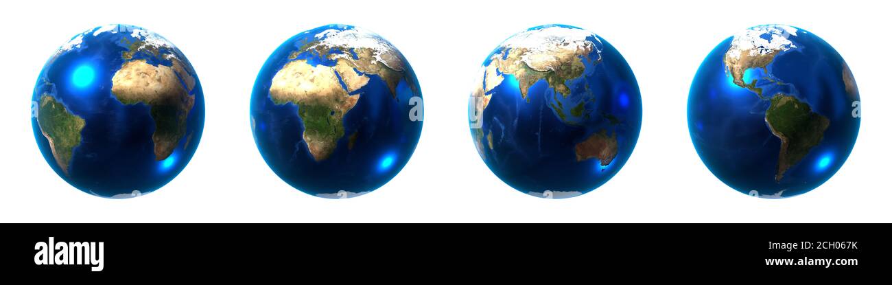 World map, Earth - all continents - 3D illustration Stock Photo - Alamy