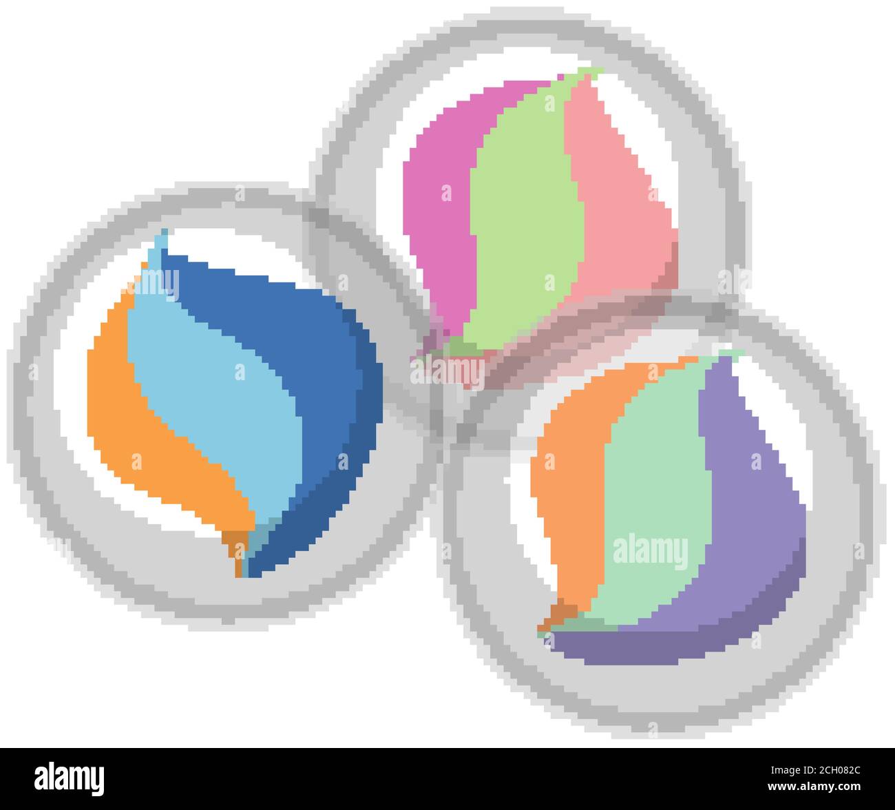 Three marble balls on white background illustration Stock Vector Image ...