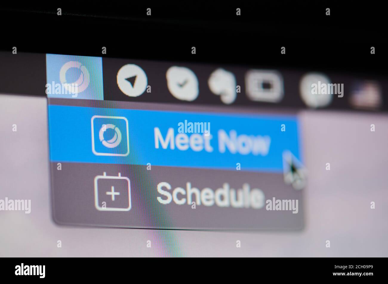 New york, USA - September 13, 2020: Starting Zoom meeting now on screen ...