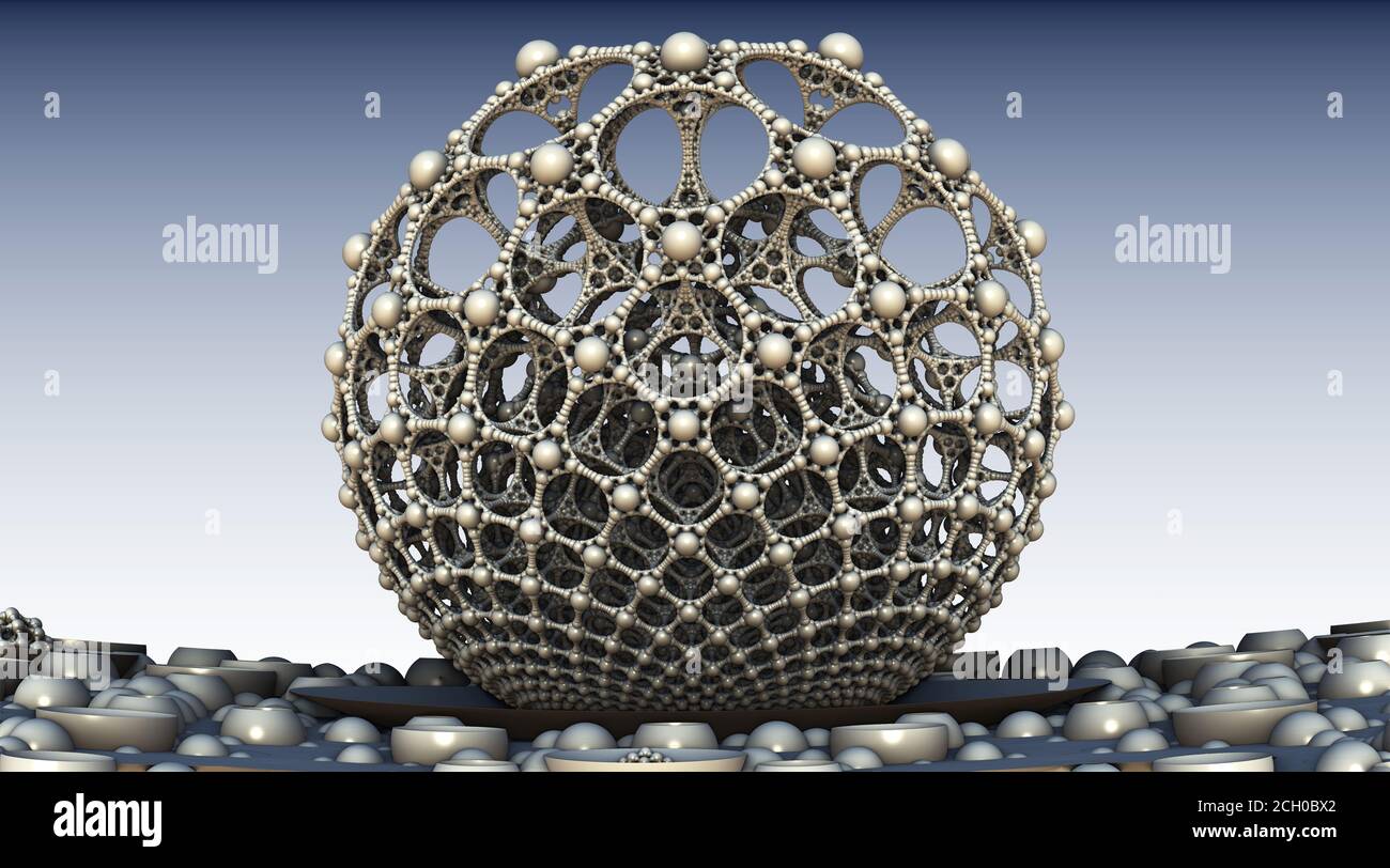 Background with fantastic 3D sphere, abstract design Stock Photo - Alamy