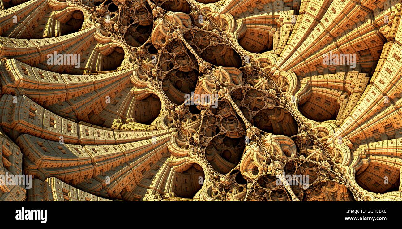 Abstract background, fantastic structures, 3D render illustration Stock ...