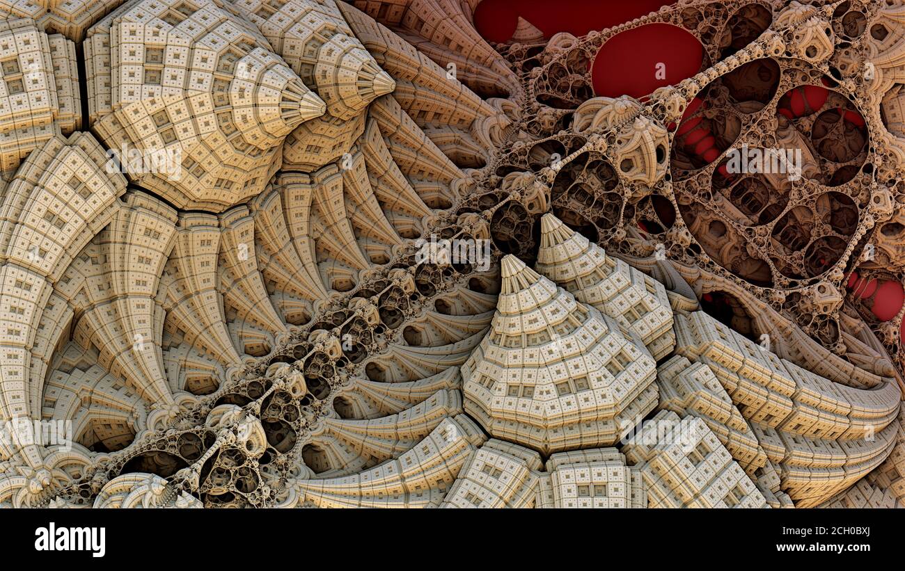 Abstract background, fantastic structures, 3D render illustration Stock ...