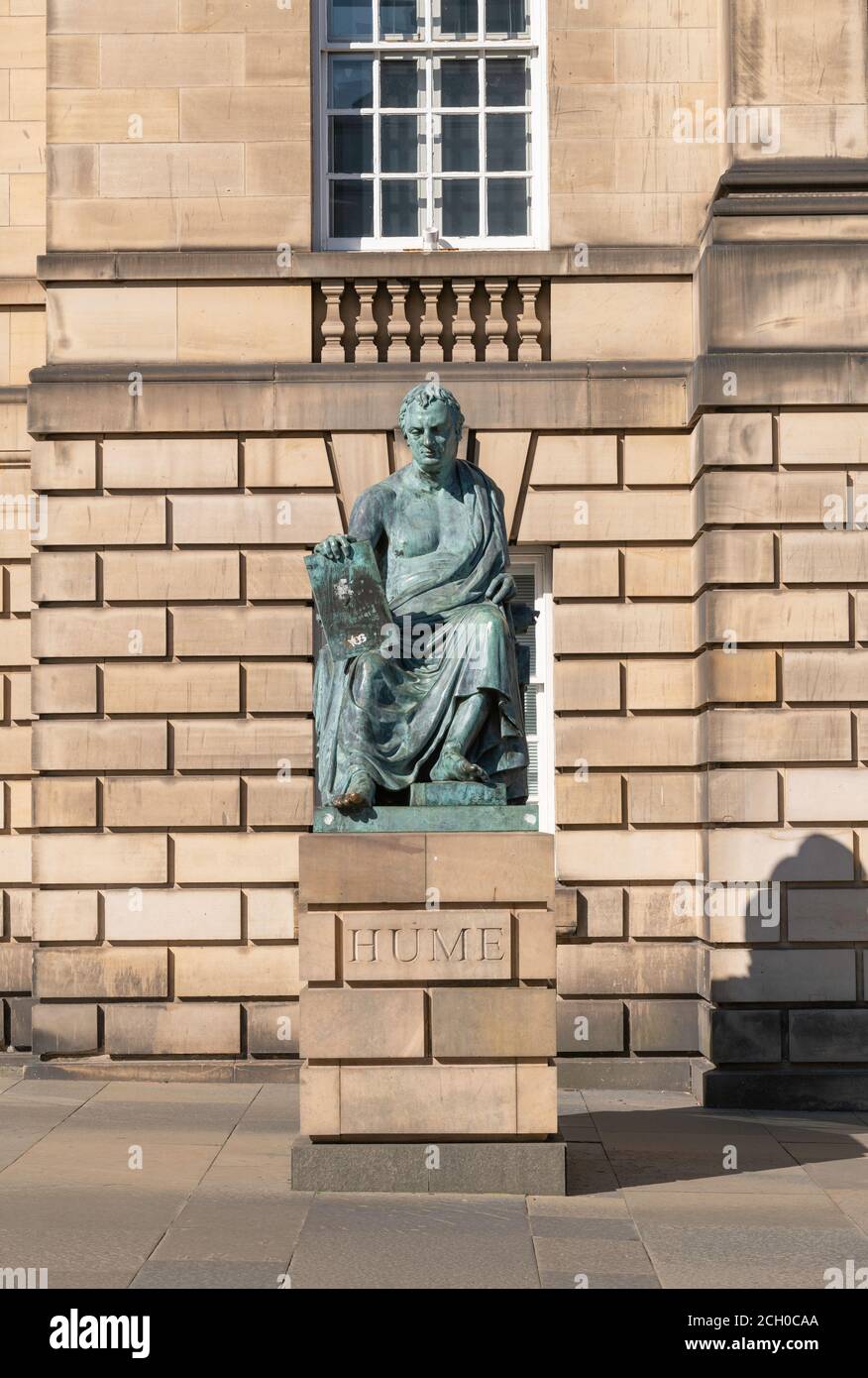 Statue of the Scottish 18th century philosopher David Hume on the Royal ...
