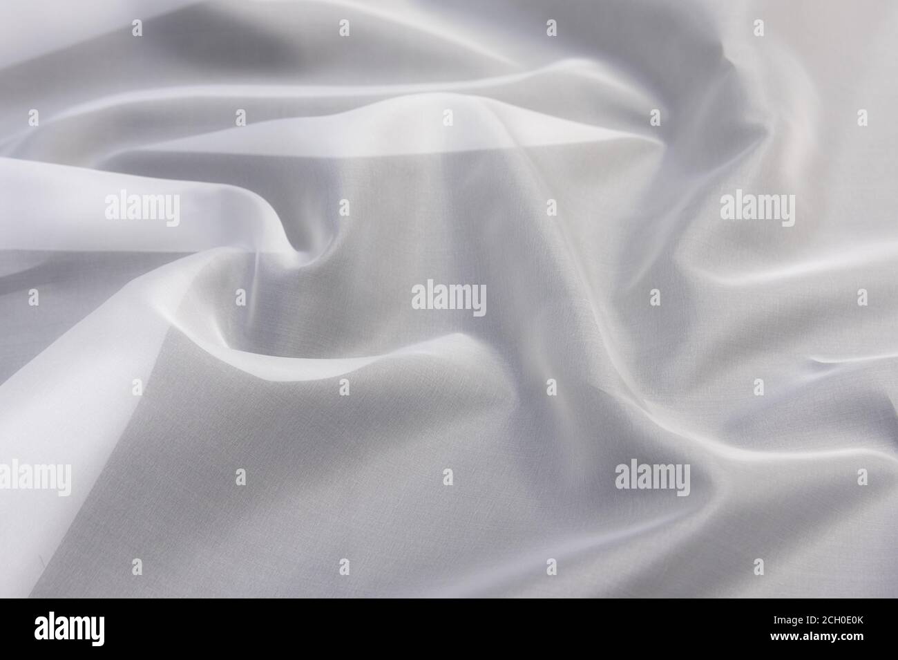 Draped wave white organza transparent of bridal veil texture for ...