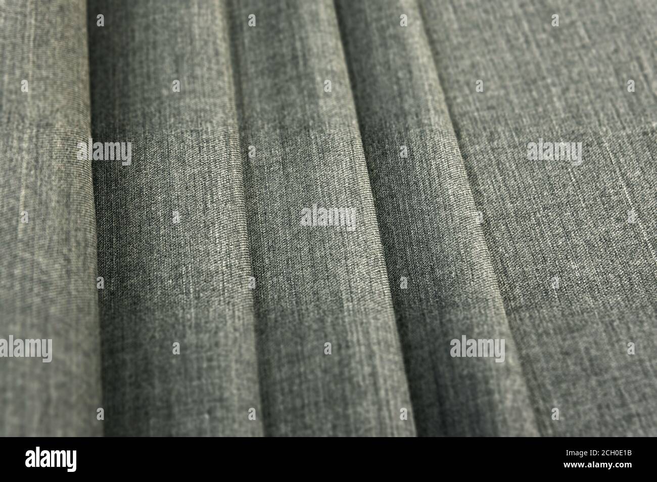 Light natural linen texture background. Wrinkled grey fabric background ...