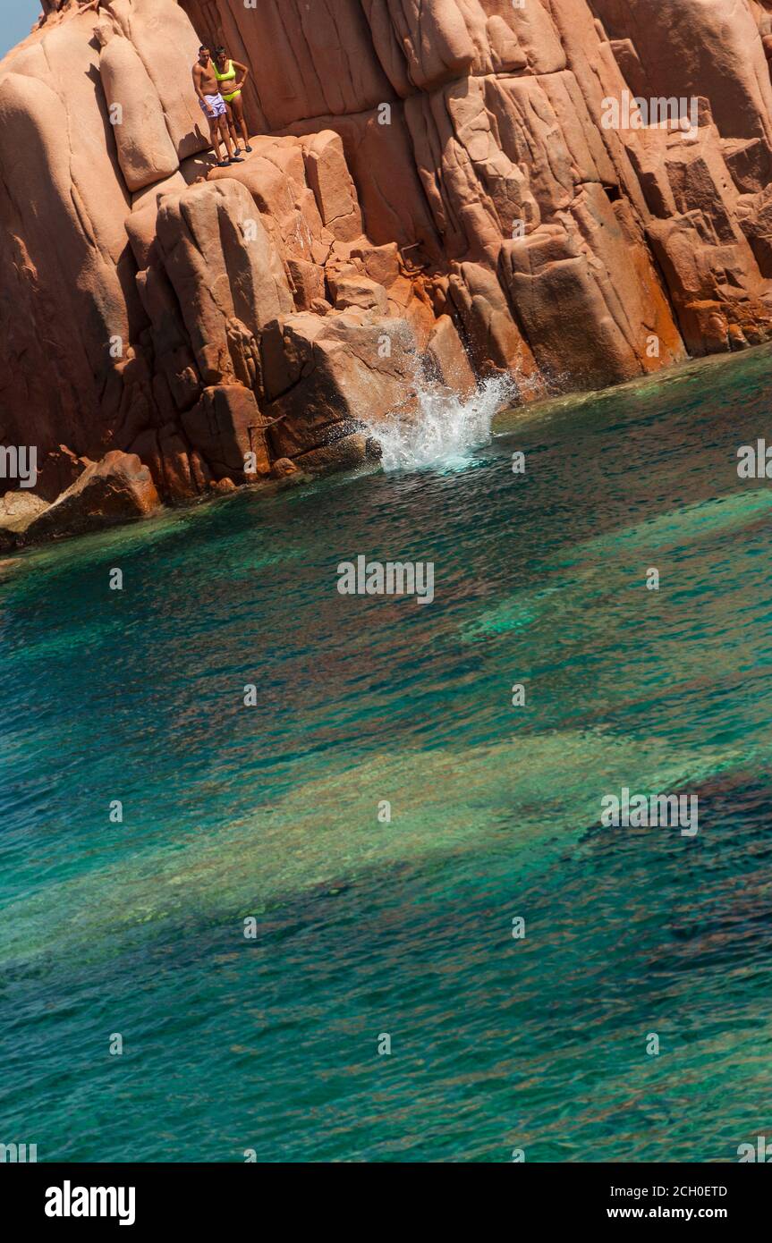 Sardinia Coastline: Typical Red Rocks and Cliffs near Sea in Arbatax ...