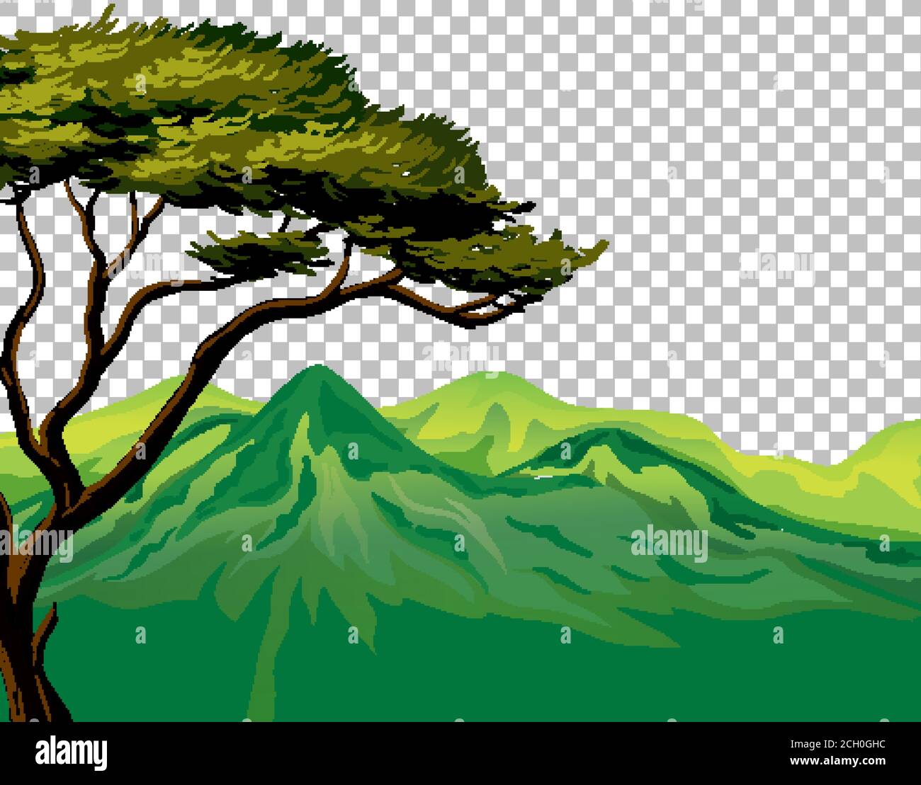 Nature outdoor landscape transparent background illustration Stock ...