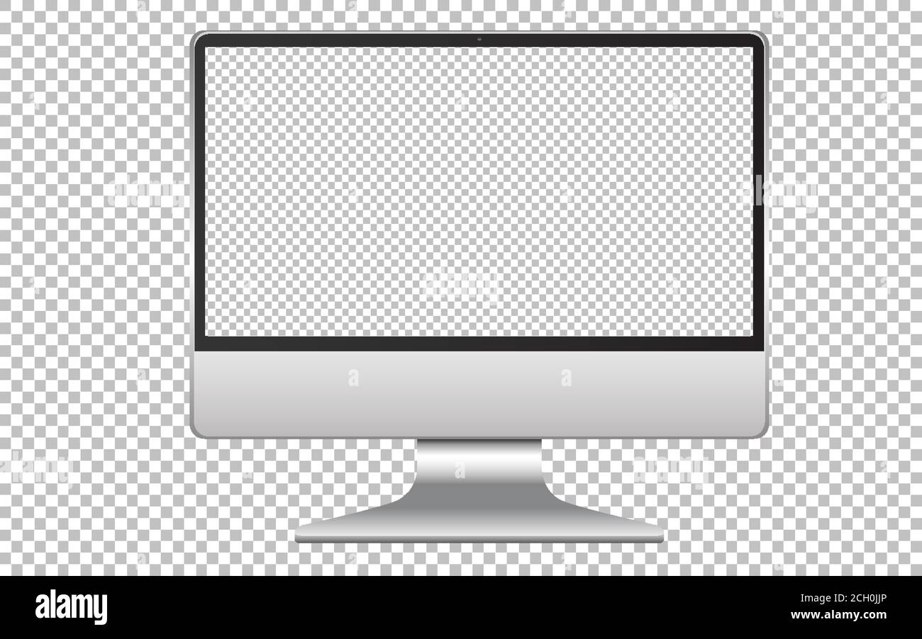 Blank screen computer icon isolated on white background illustration ...