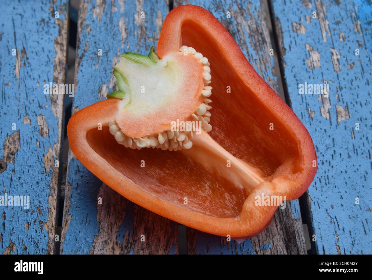 Red pepper cut open hi-res stock photography and images - Alamy