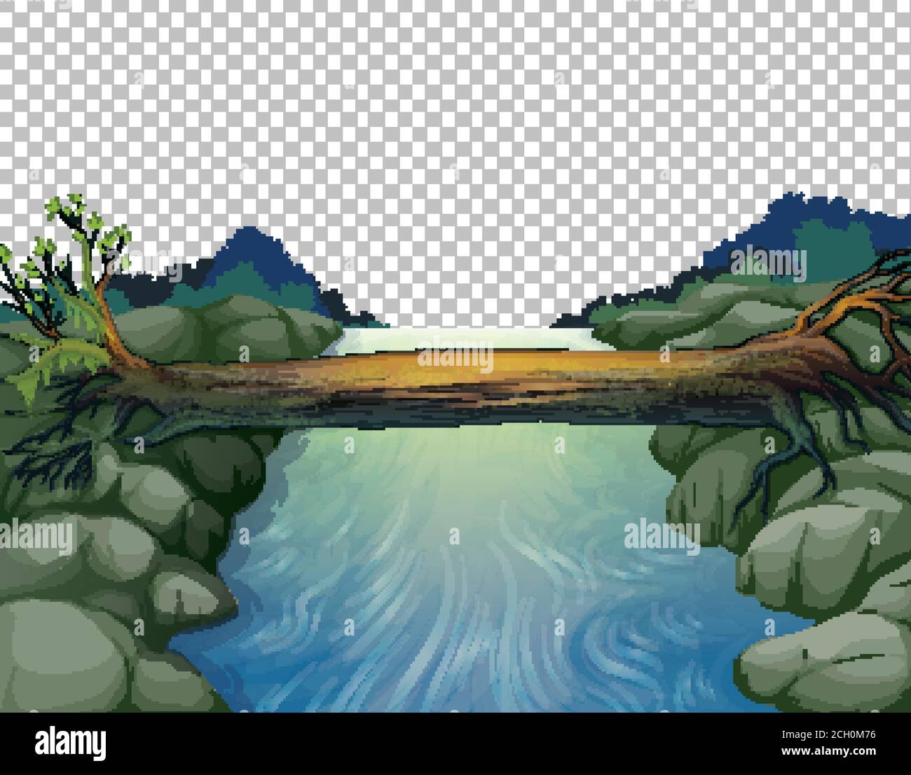 Nature outdoor landscape transparent background illustration Stock ...