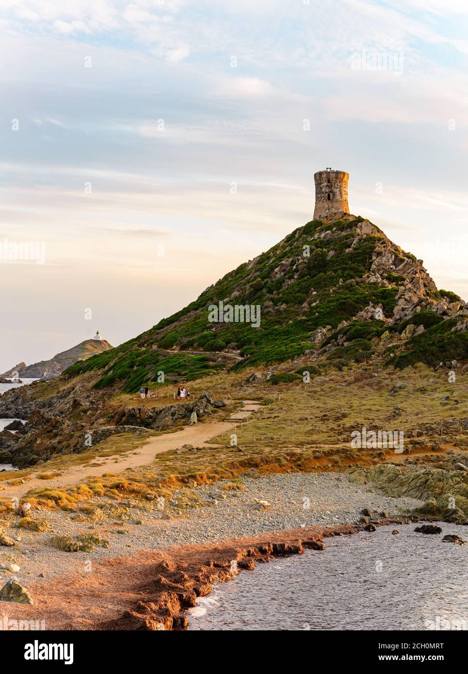 The Parata tower of the bloody islands at Sunset in the South of France ...