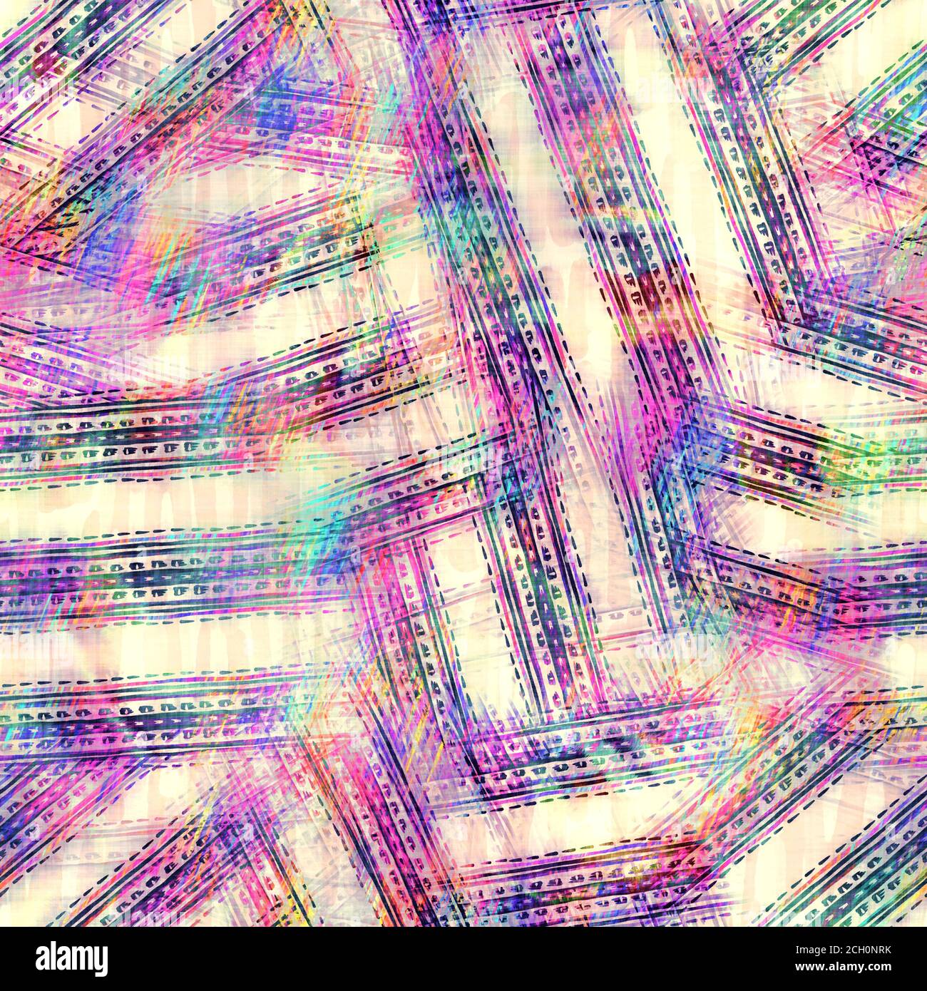 Blurry rainbow glitch artistic collage texture background. Irregular ...