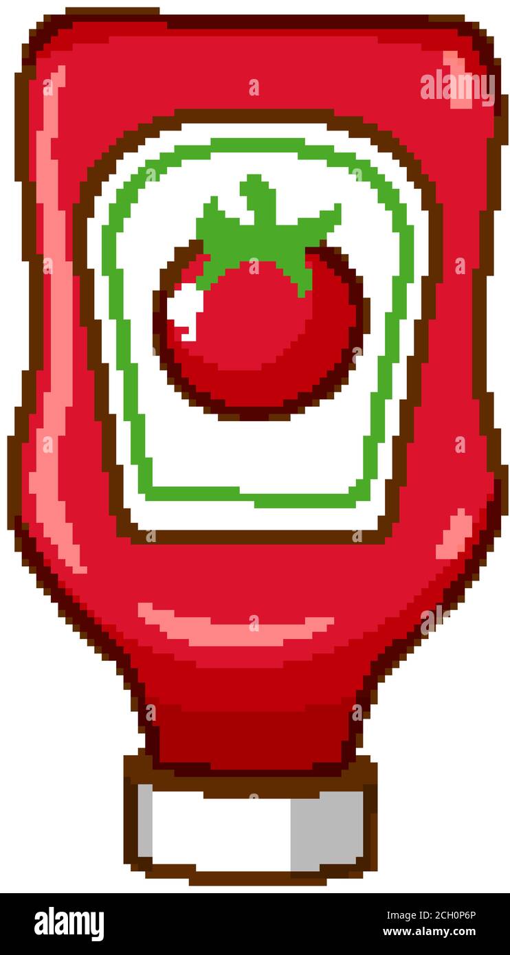 Ketchup bottle on white background illustration Stock Vector Image ...