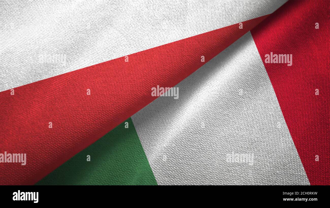 Italy poland two flags hi-res stock photography and images - Alamy