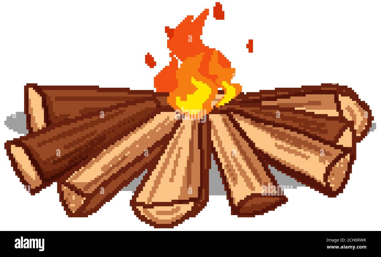 Simple bonfire on white background illustration Stock Vector Image ...