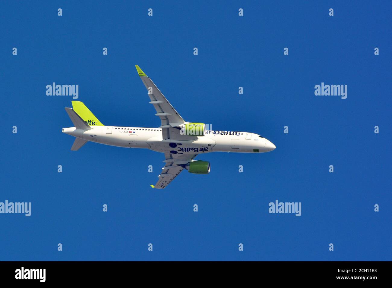 Air Baltic - Airbus A220-300 airplane Stock Photo - Alamy