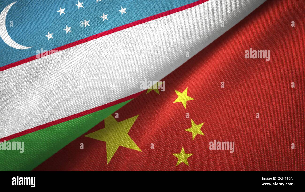 Uzbekistan china flag hi-res stock photography and images - Alamy