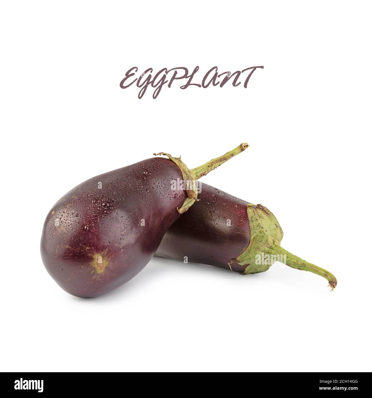 Eggplant or aubergine vegetable isolated on white Clipping Path Stock ...