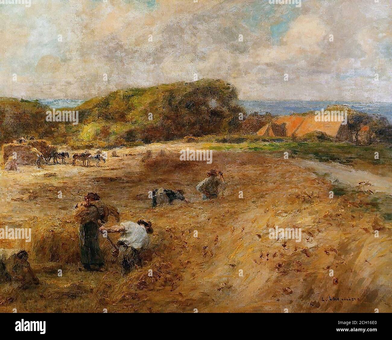 Lhermitte Leon Augustin - Harvesters near the Farm of Sambre - French ...