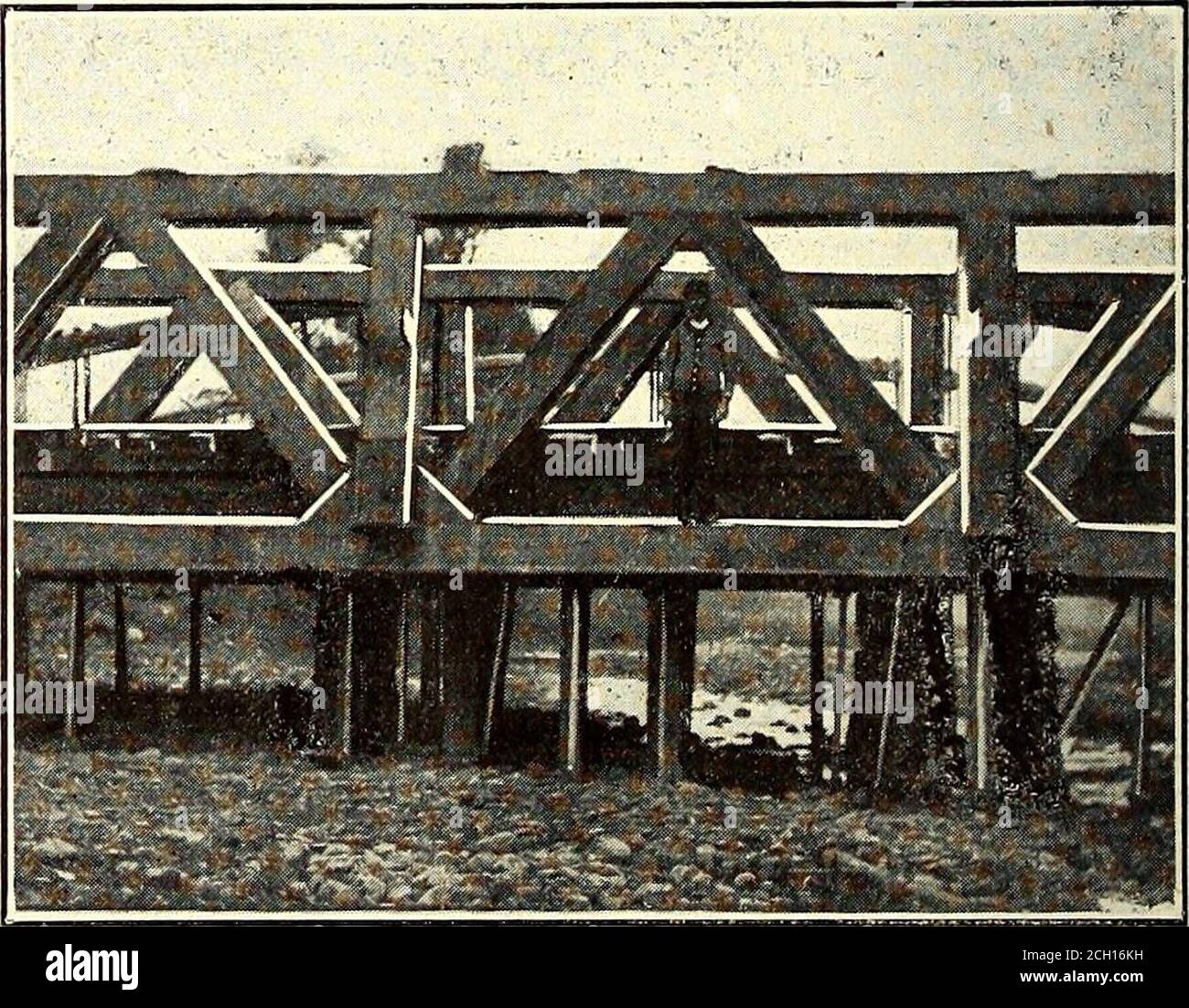 . Electric railway journal . End View of Bridge, Showing Forms in Place ...