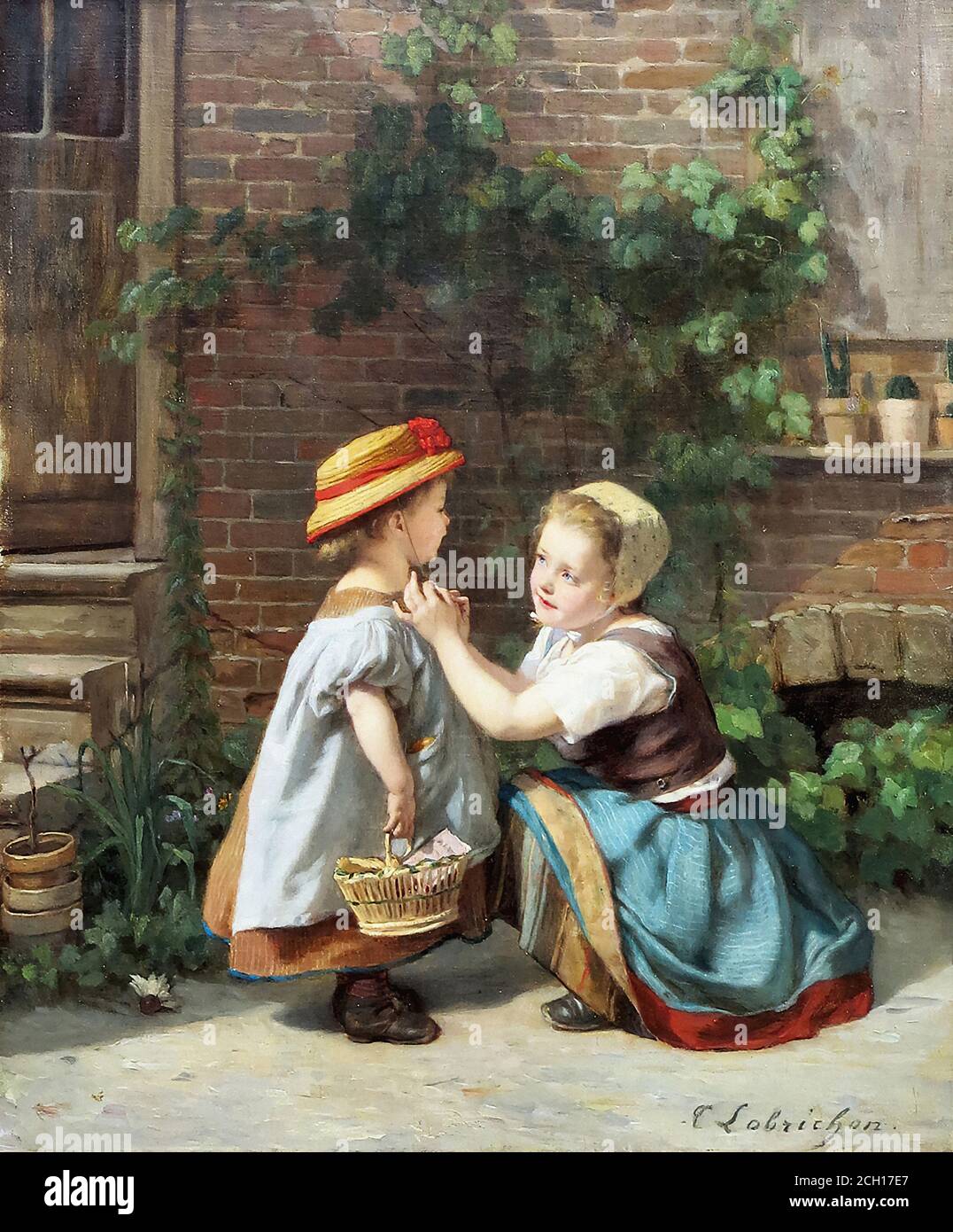 Lobrichon Timoleon Marie - La Petite Maman - French School - 19th and ...