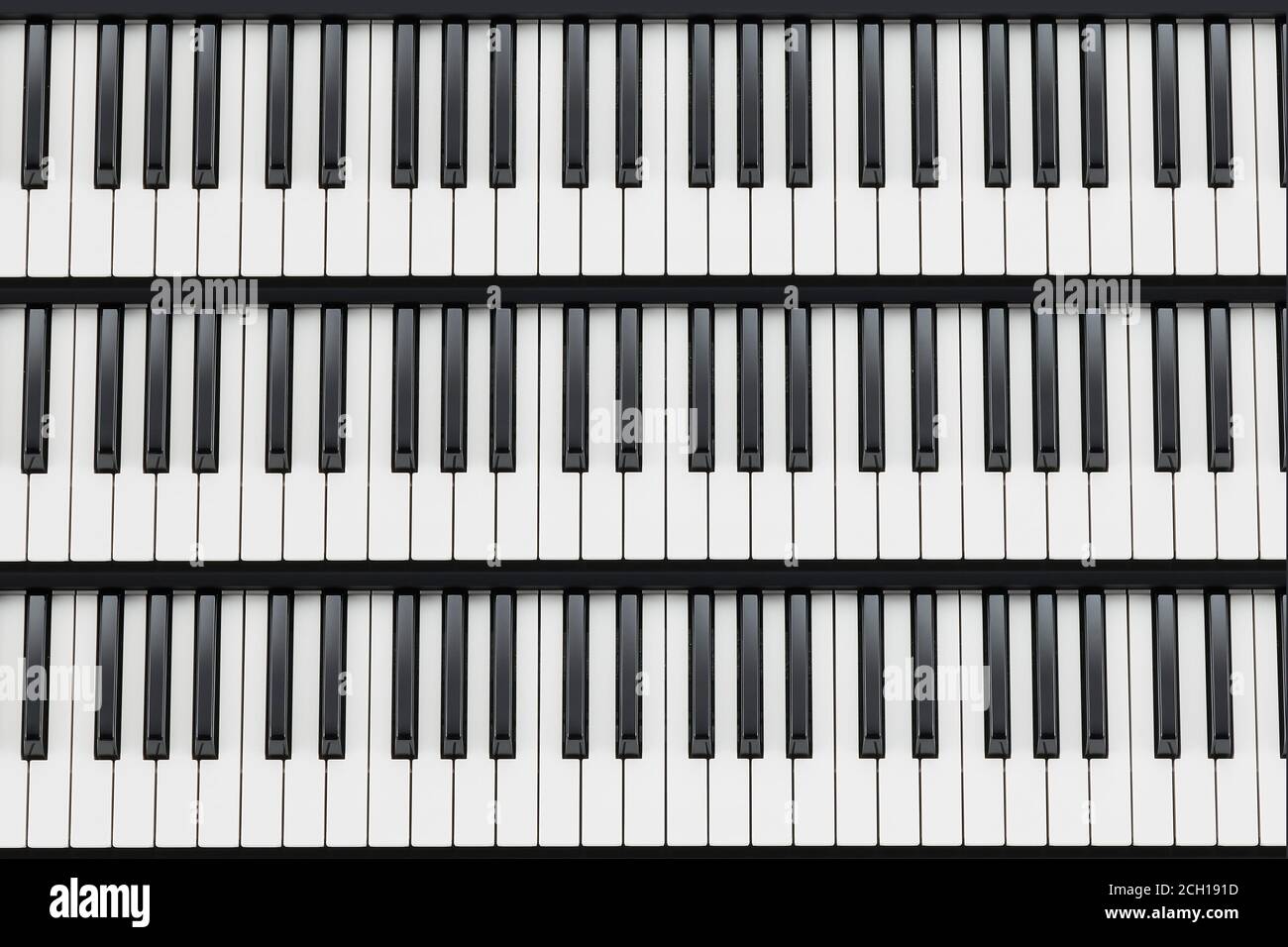 Music keyboard top view background. Concept banner Stock Photo - Alamy
