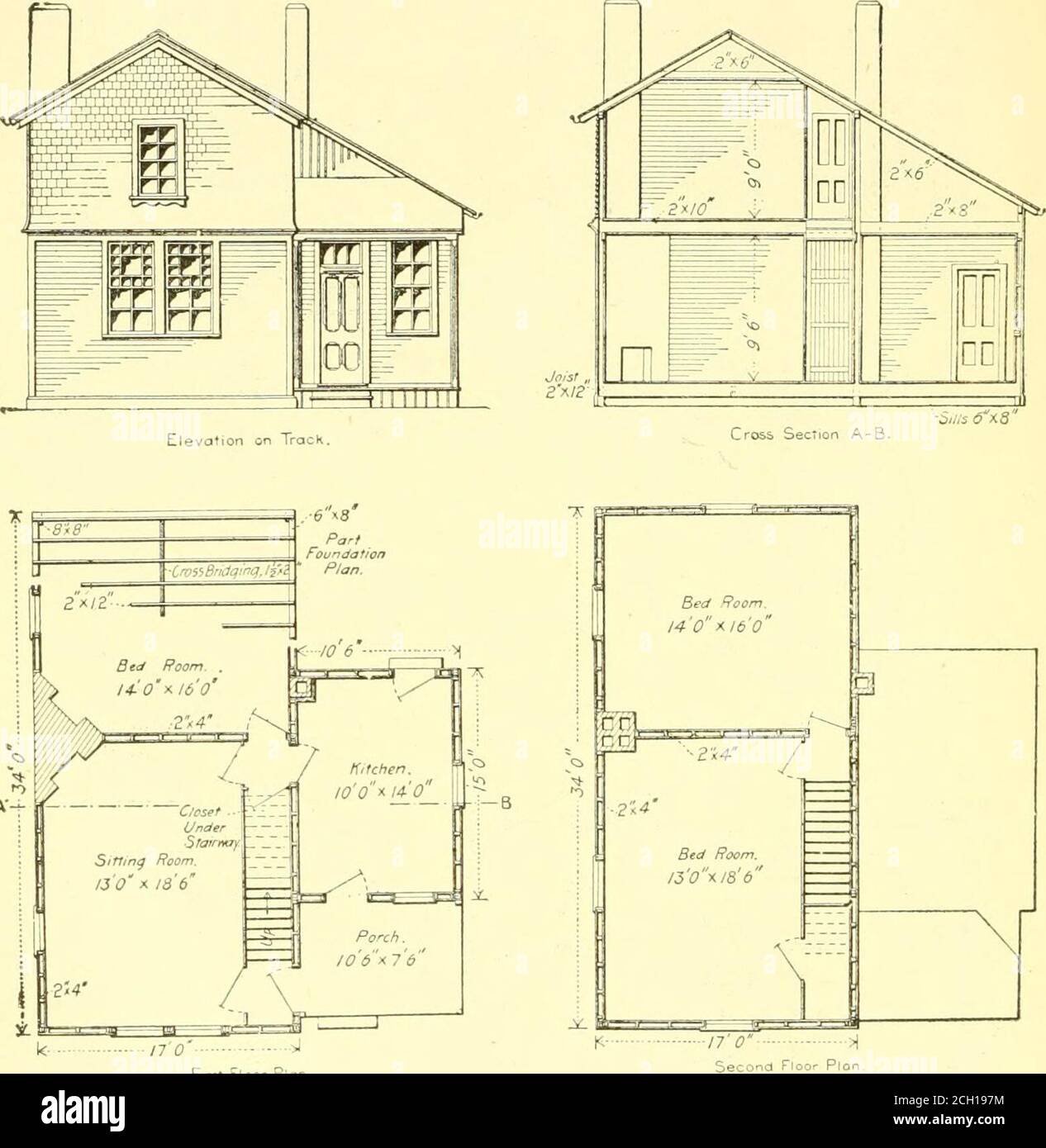 . Railway track and track work . Fig. 141.—Plan for SectionHouse. to ...