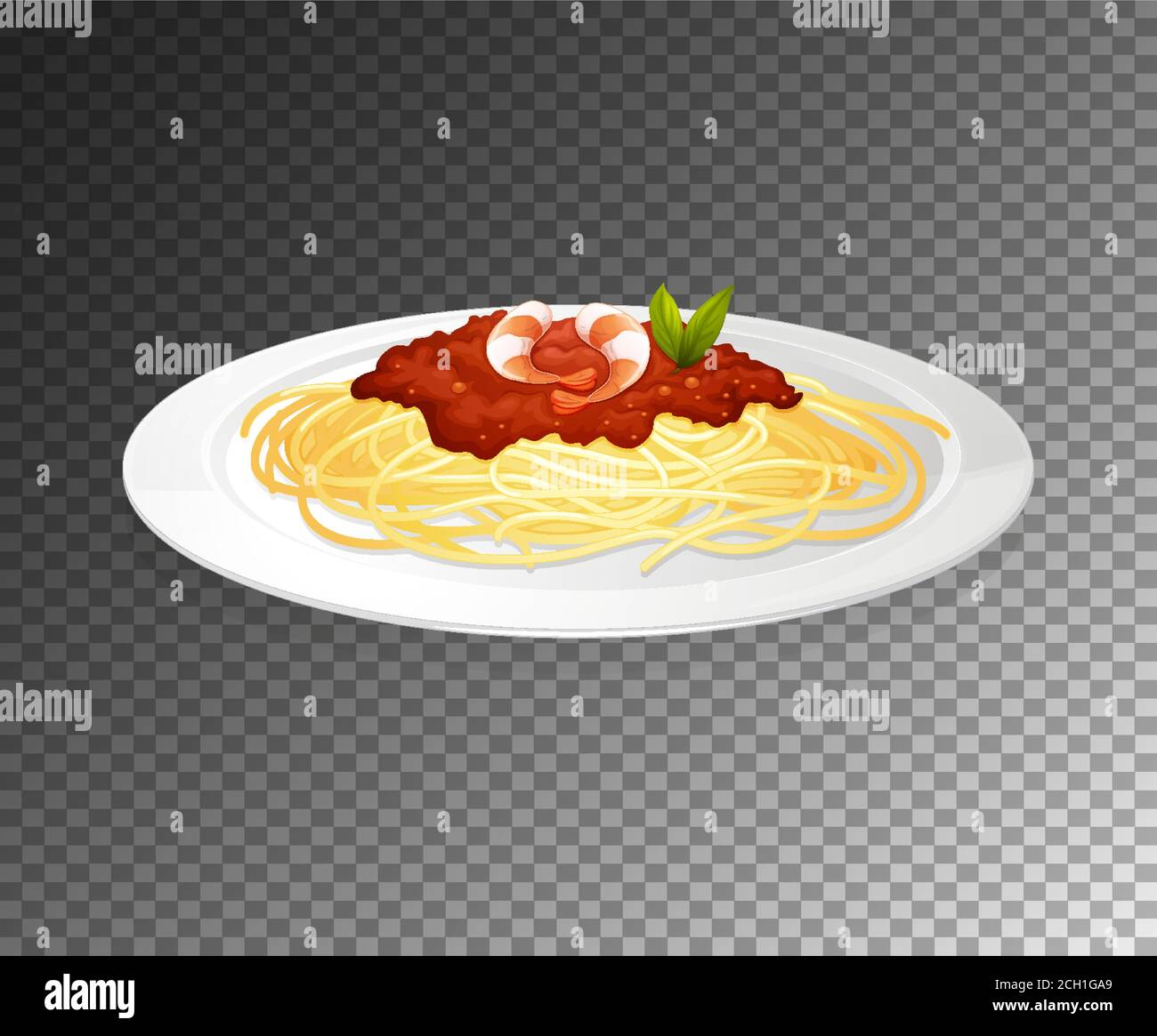 Spaghetti on transparent background illustration Stock Vector Image ...