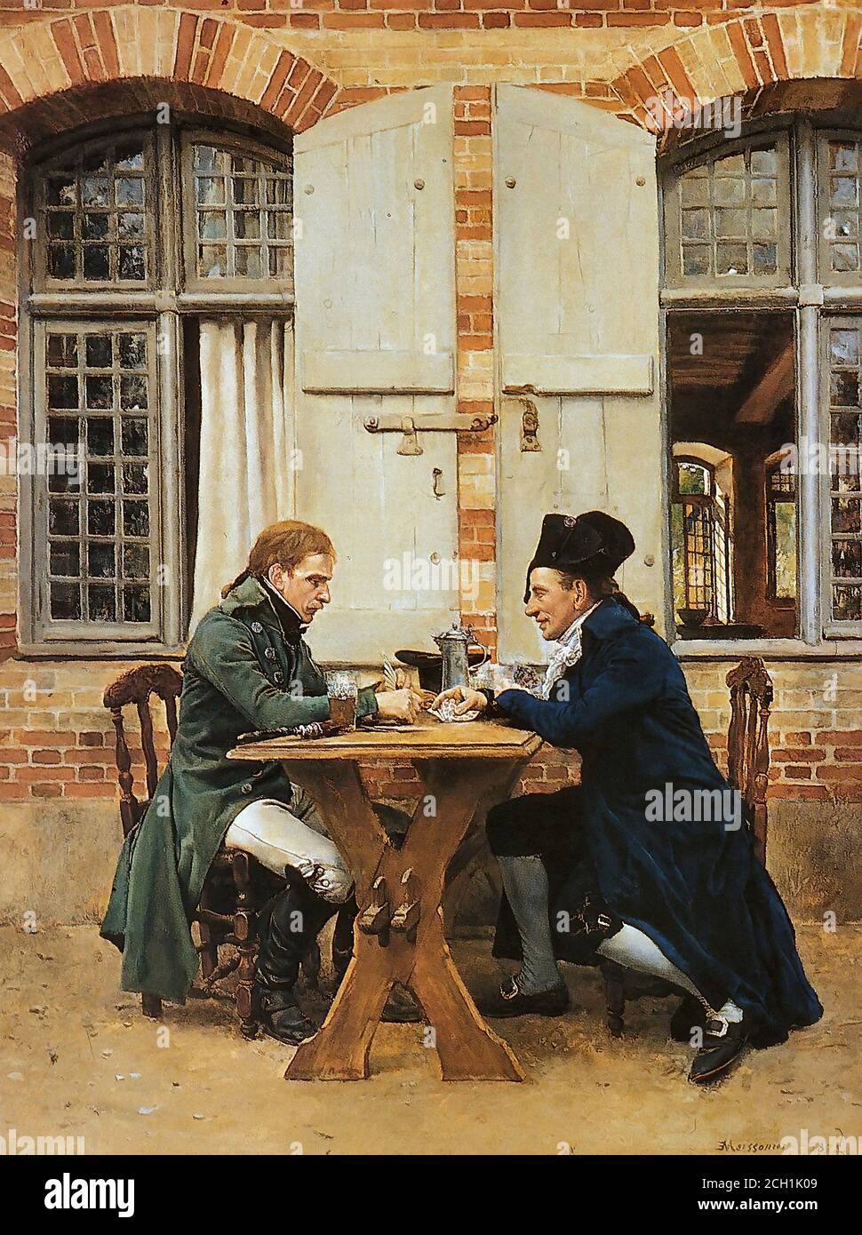Meissonier Jean-Louis Ernest - the Card Players - French School - 19th ...