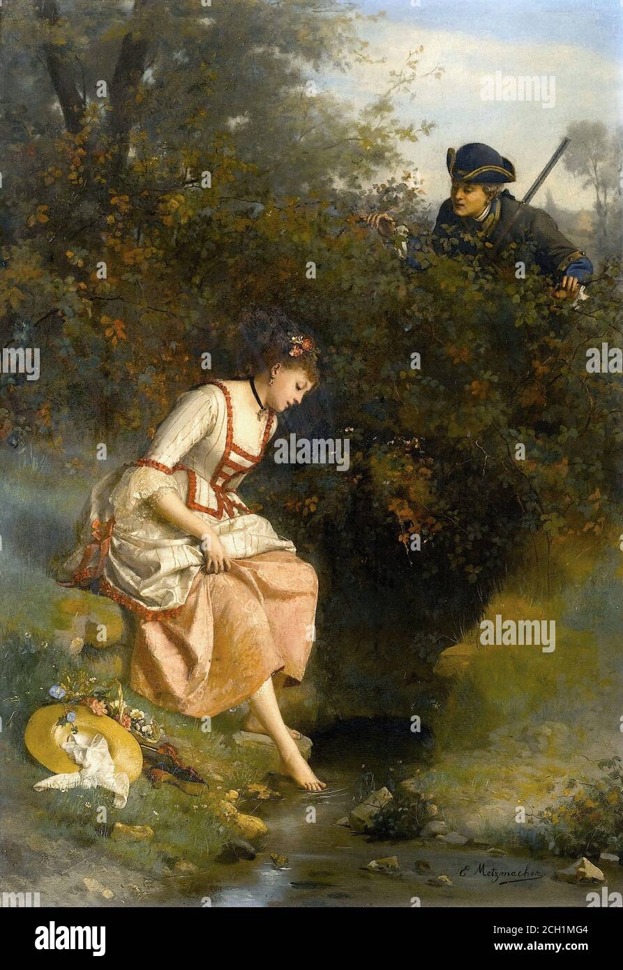 Metzmacher Emile Pierre - Secretly Admired - French School - 19th and ...