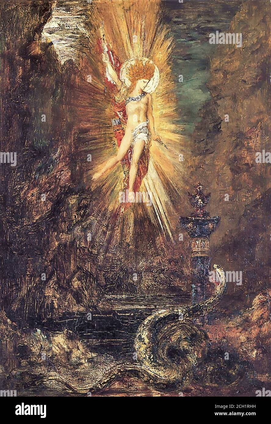 Moreau Gustave - Apollo Vanquishing the Serpent Python - French School ...