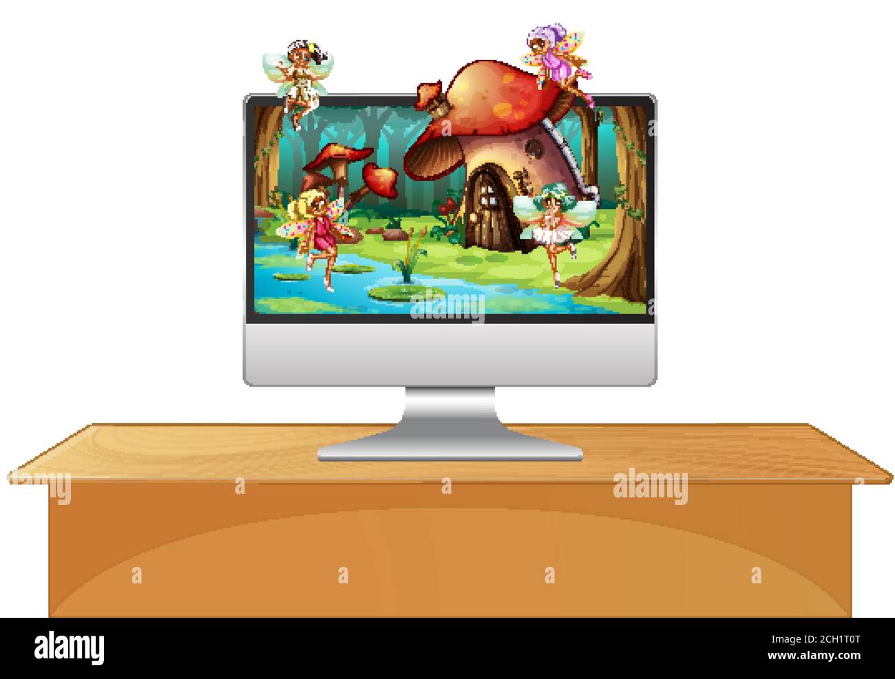 Story on computer screen Stock Vector Images - Alamy