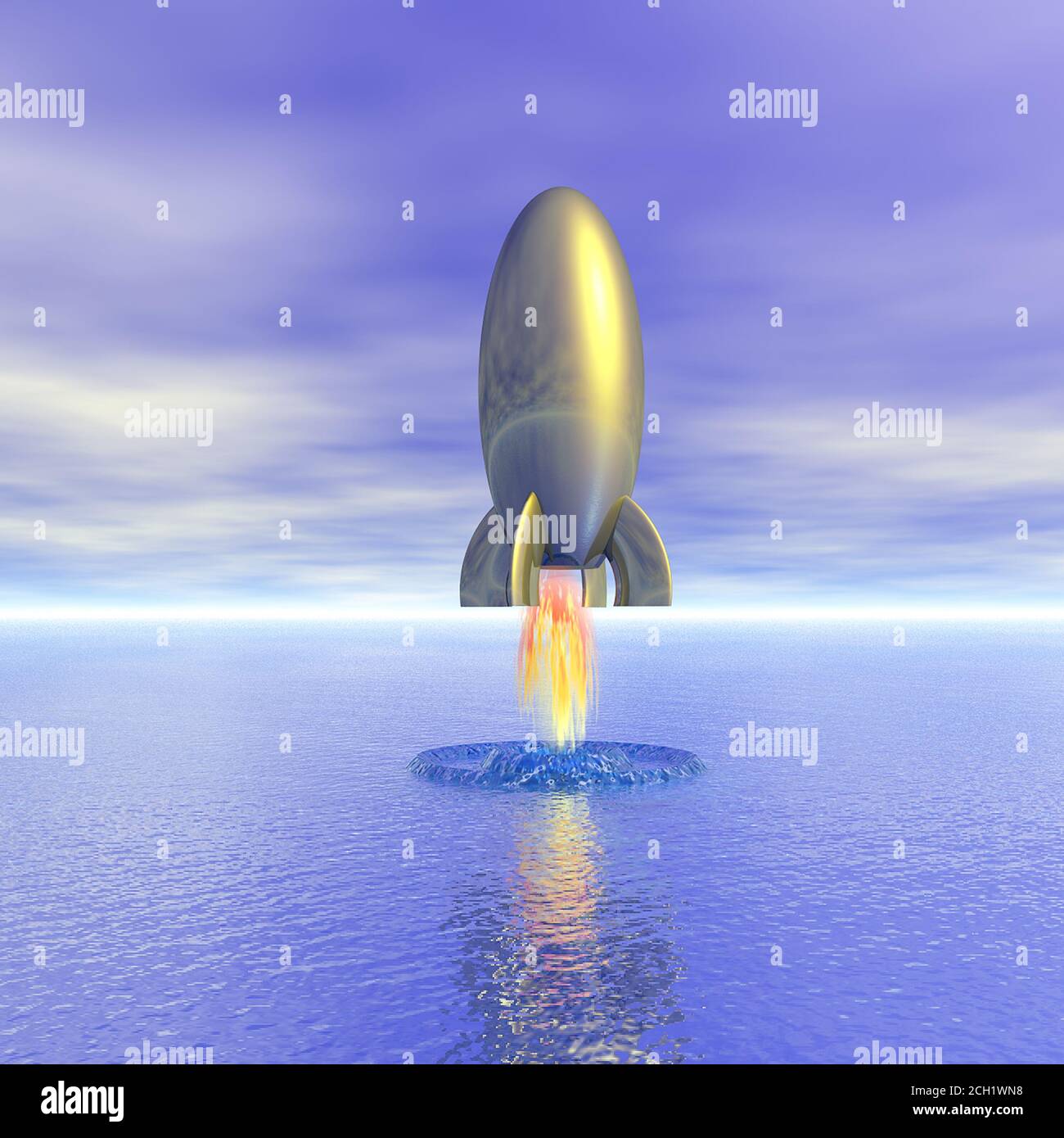 Rocket burning fuel hi-res stock photography and images - Alamy