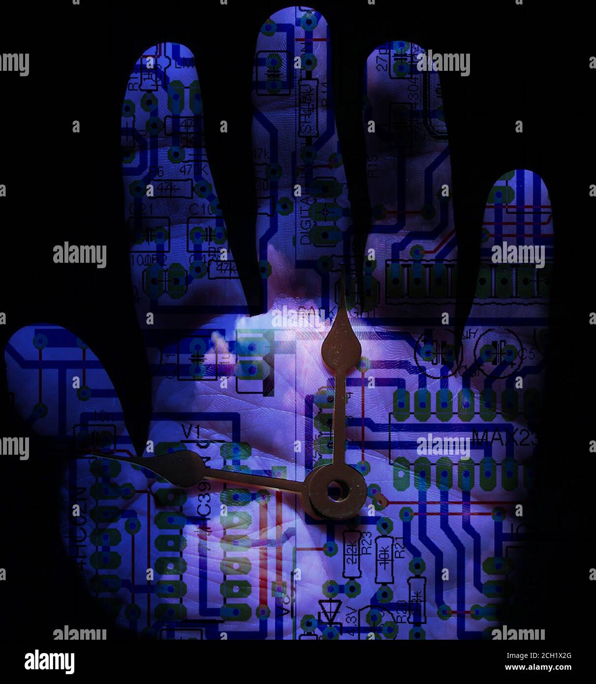 Electronic circuit patterns hi-res stock photography and images - Alamy