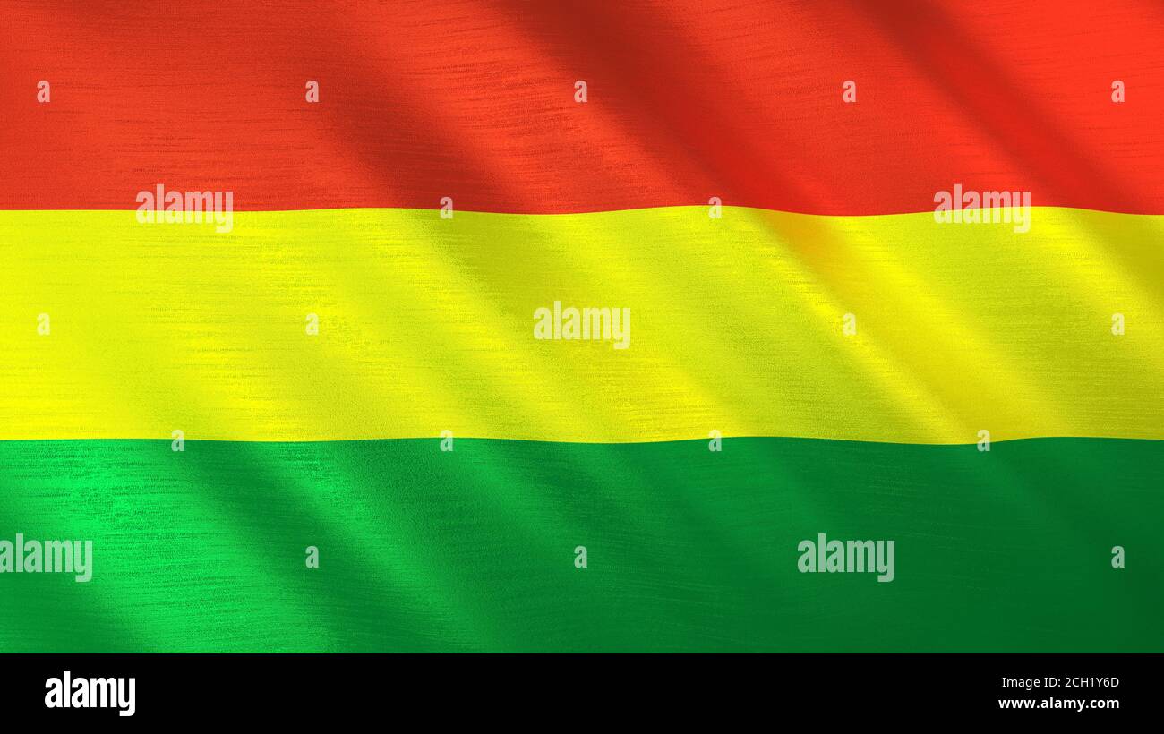 The waving flag of Bolivia. High quality 3D illustration. Perfect for ...
