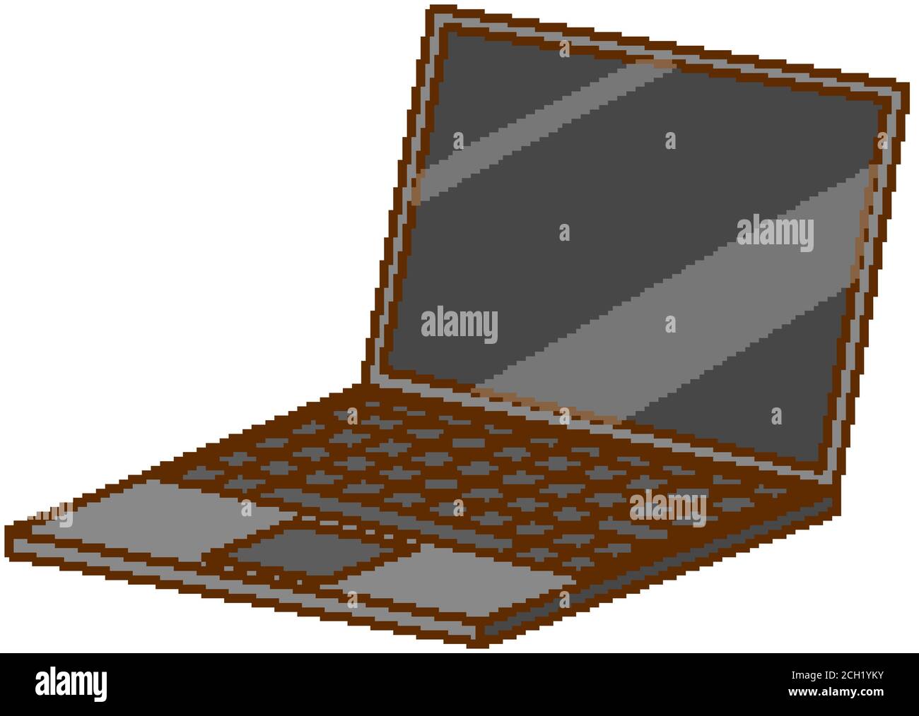 Simple laptop cartoon on white background illustration Stock Vector ...