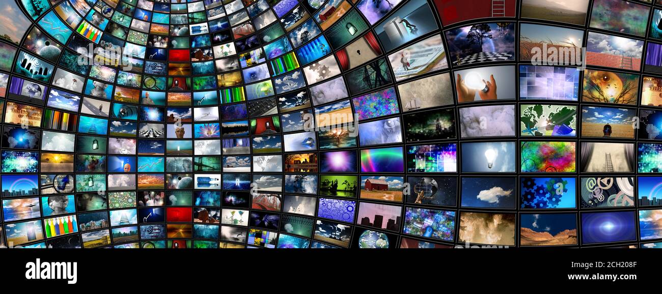 News television screens multiple hi-res stock photography and images ...