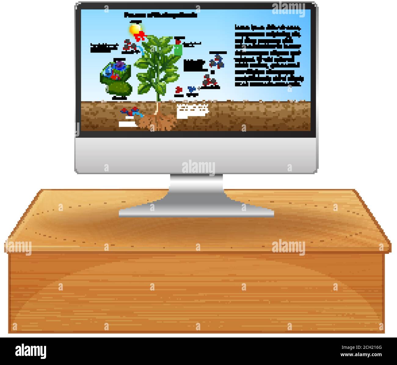 Biology on computer screen illustration Stock Vector Image & Art - Alamy