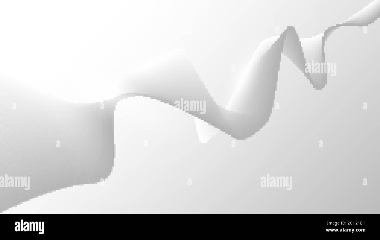 Abstract White Wavy with Curved Lines background. Paper Art Design ...