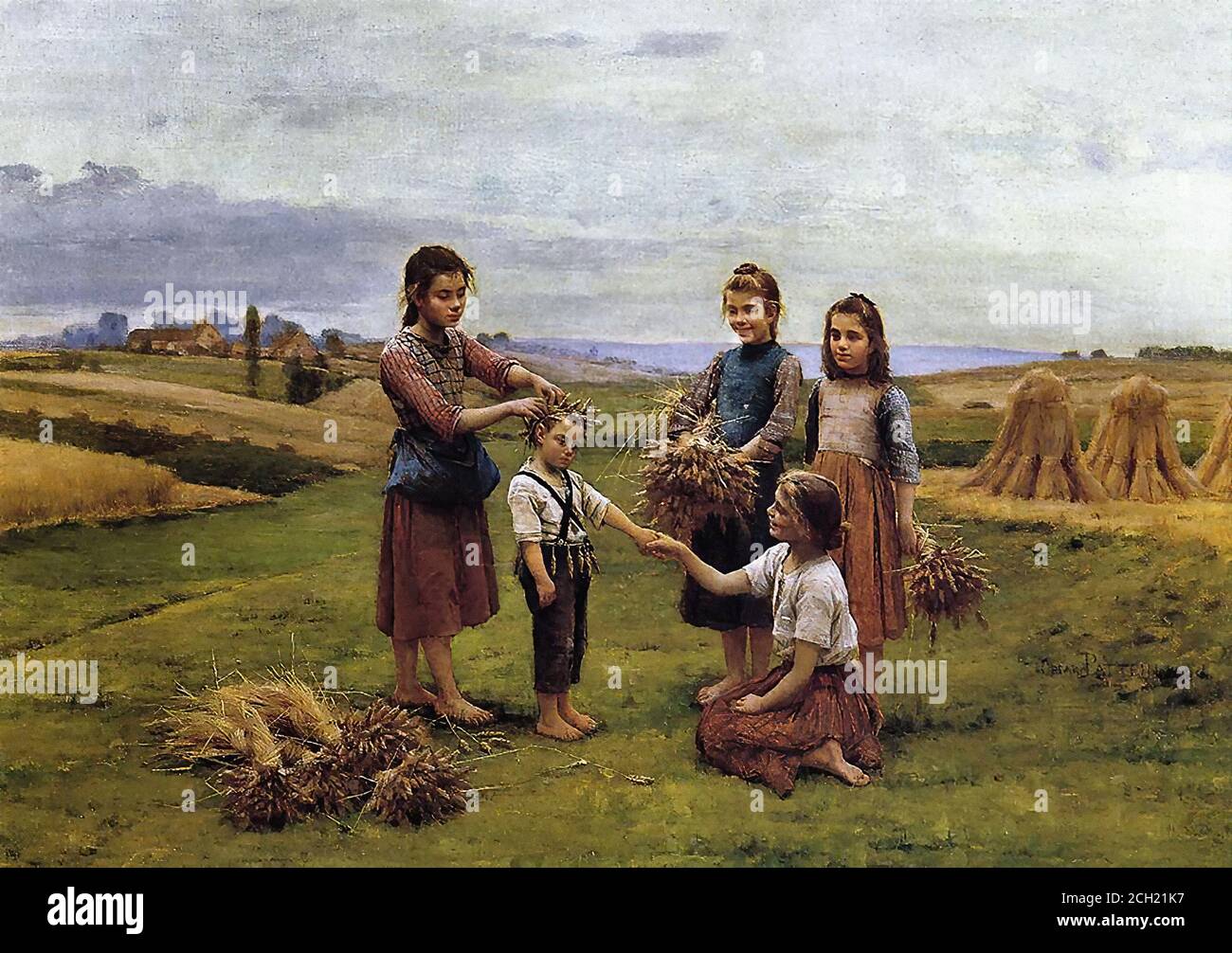 Pattein Cesar - La Fete Des Bles - French School - 19th and Early 20th ...