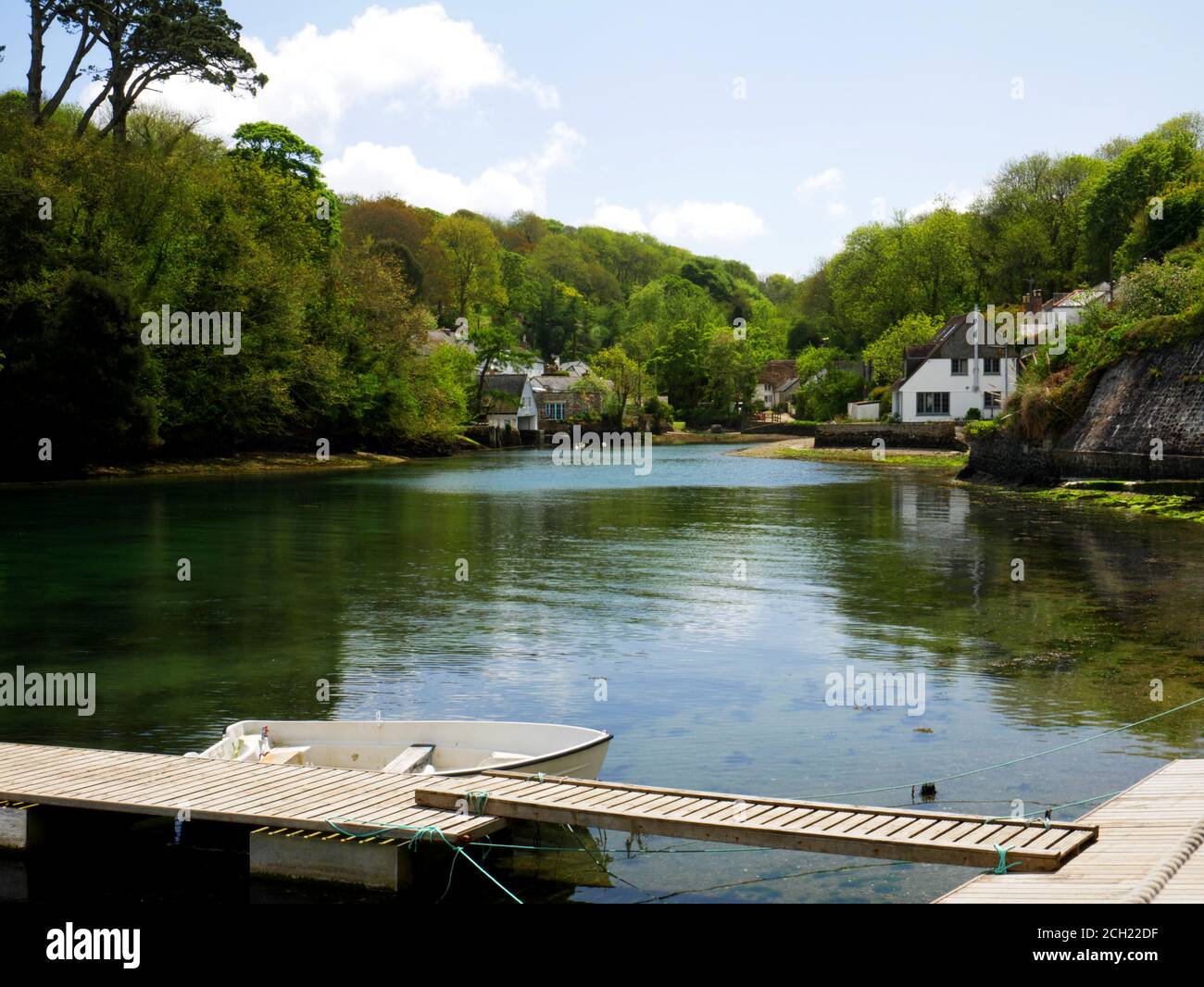 High tide at Helford, Cornwall Stock Photo - Alamy
