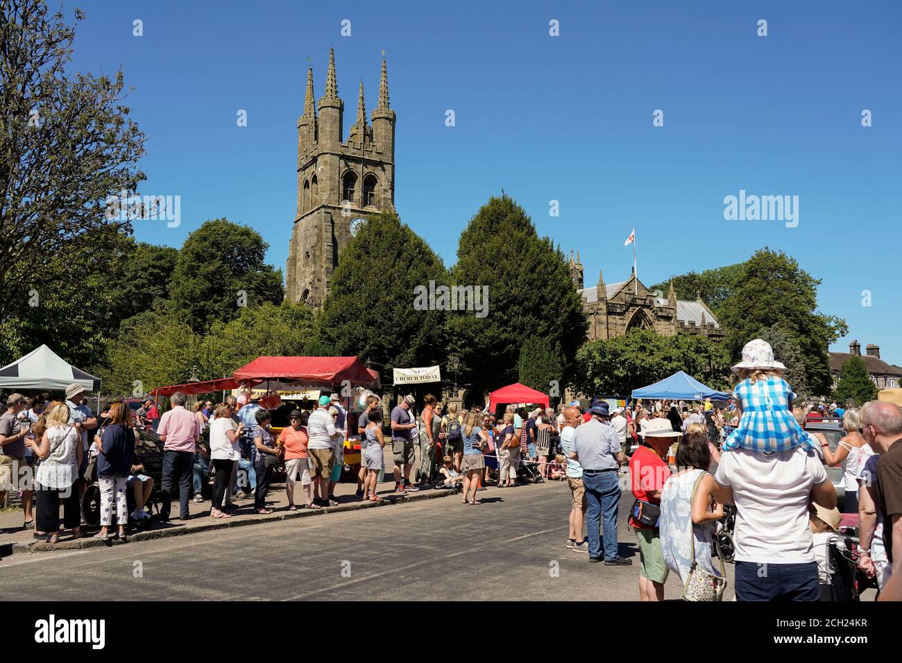 Street carnival in Tideswell Derbyshire UK Stock Photo - Alamy