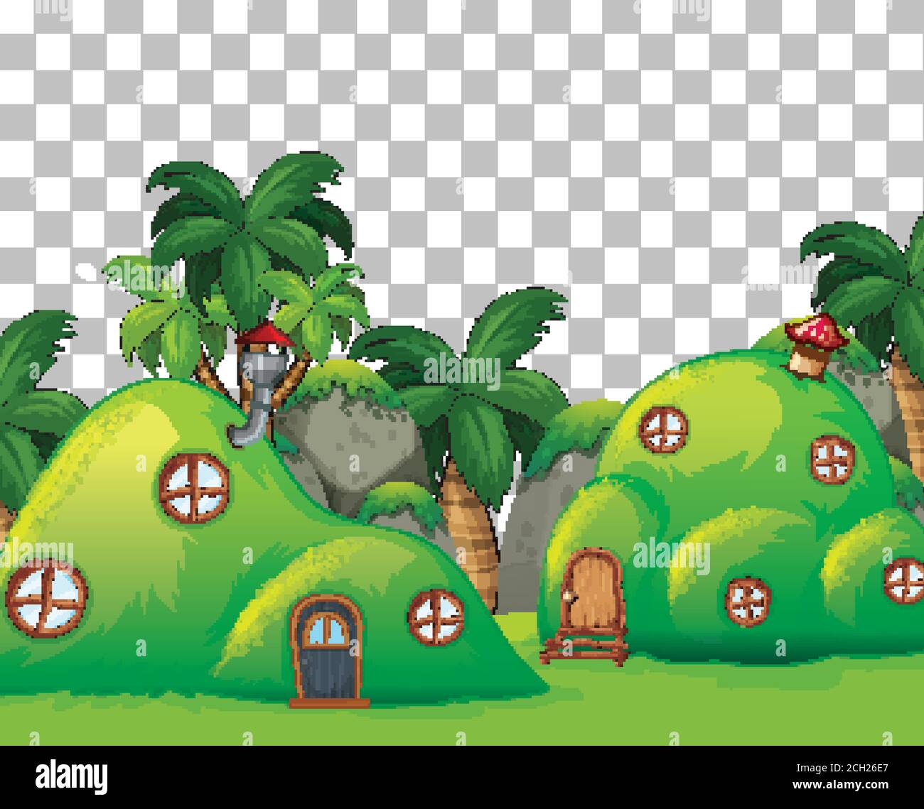 Nature outdoor fairy tale theme on transparent background illustration ...
