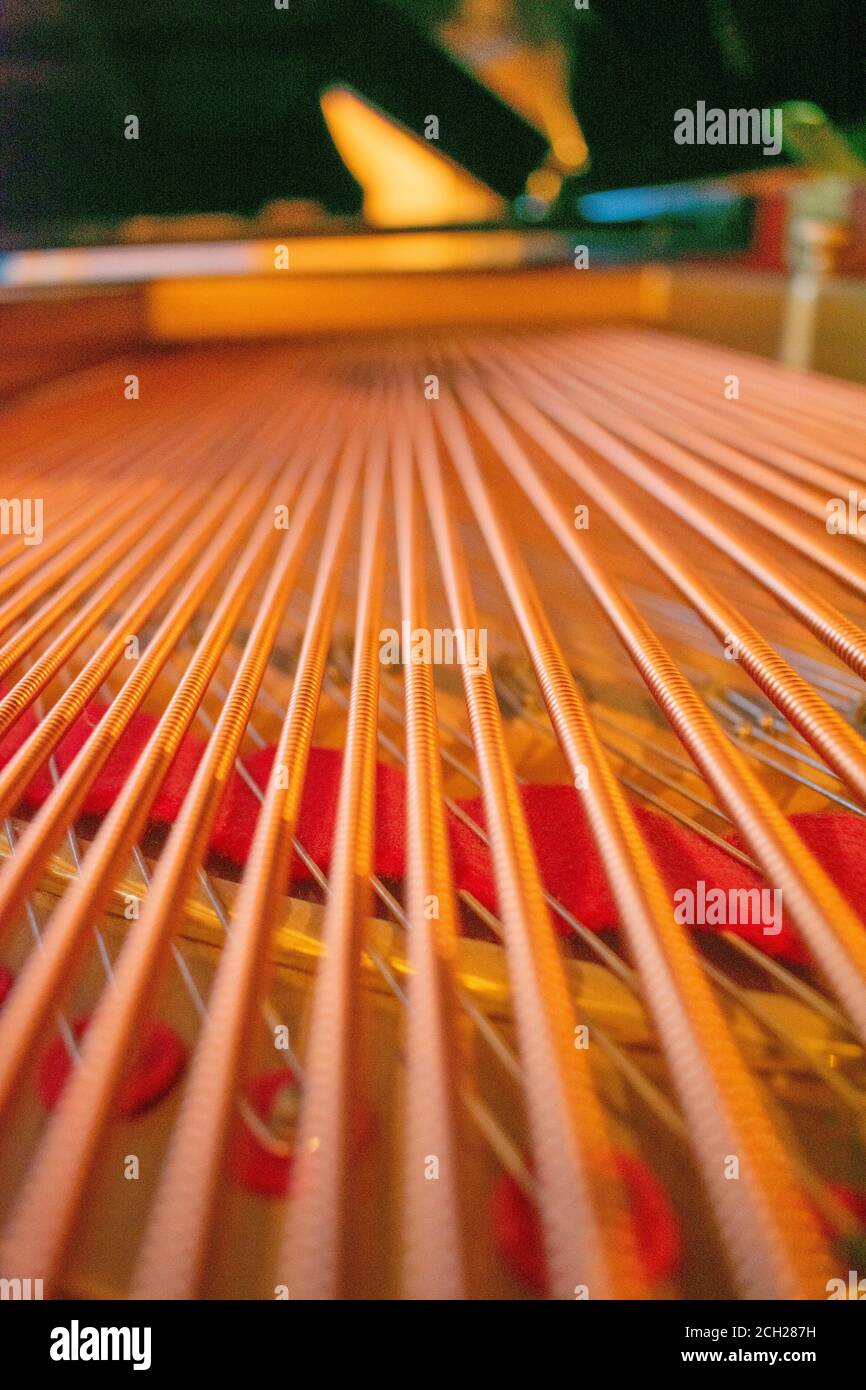 Hammer mechanism of a grand piano hi-res stock photography and images ...